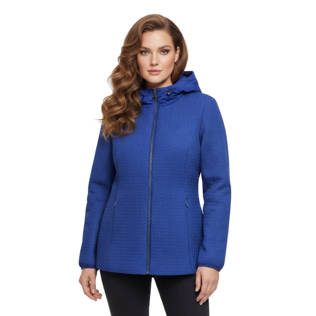 Chamarra Acolchada con Capucha Color Azul – Aspik